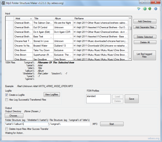 Mp3 Folder Structure Maker Moves Music Files Into Folders By Artist ...